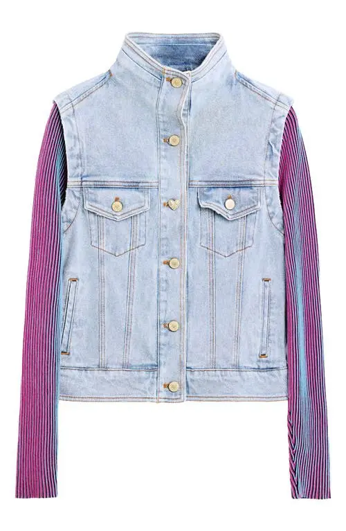 Desigual Trucker Vest With Stand Collar