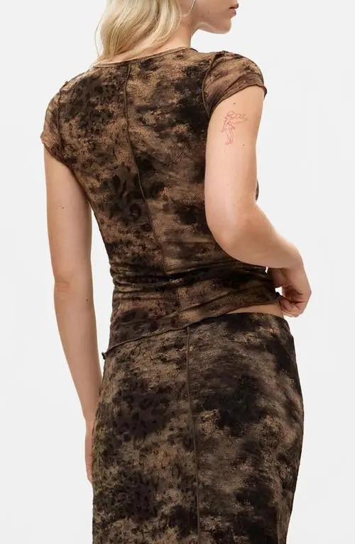Desigual Short Sleeve Mesh T-shirt