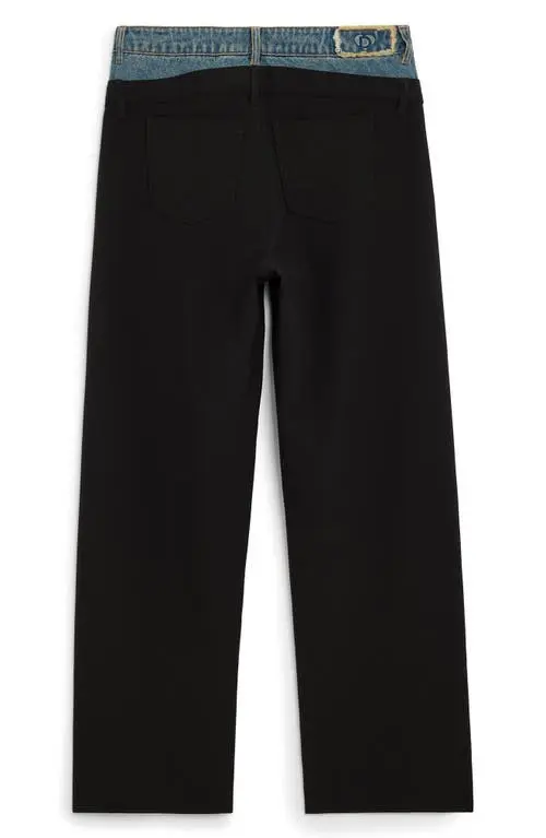 Desigual Contrast Waistband Straight Leg Pants