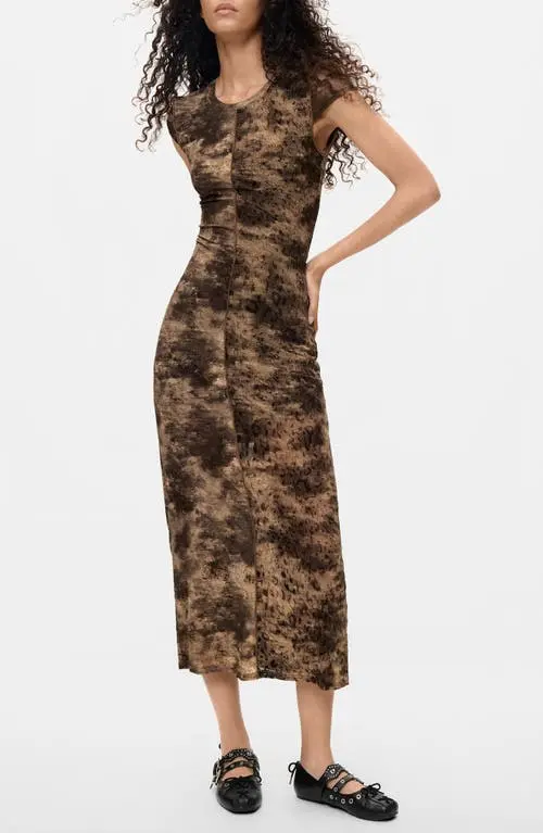Desigual Animal-inspired Short Sleeve Dress