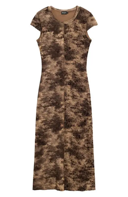 Desigual Animal-inspired Short Sleeve Dress