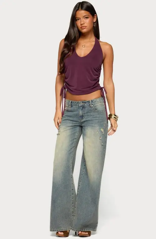 EDIKTED Adleigh Drawstring Halter Top