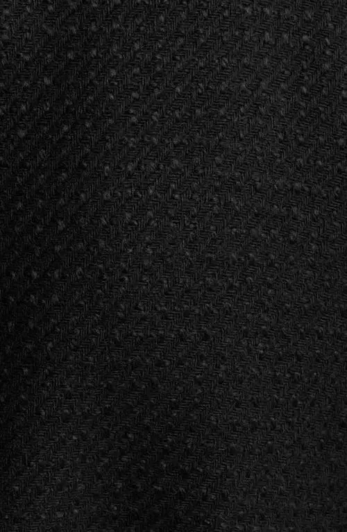 Via Spiga Belted Wool Blend Coat With Faux Suede Trim - Black