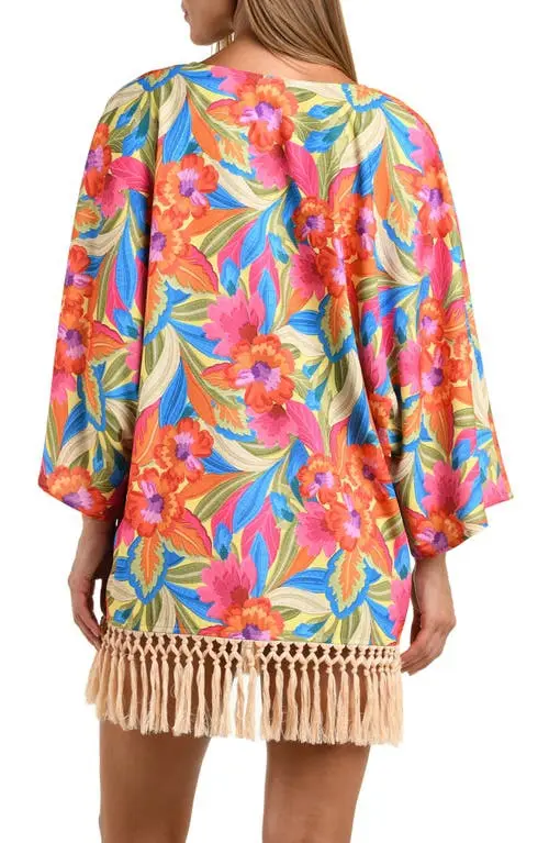 SUNSHINE 79 Tropic Tapestry V-neck Tassel Cover-up Tunic
