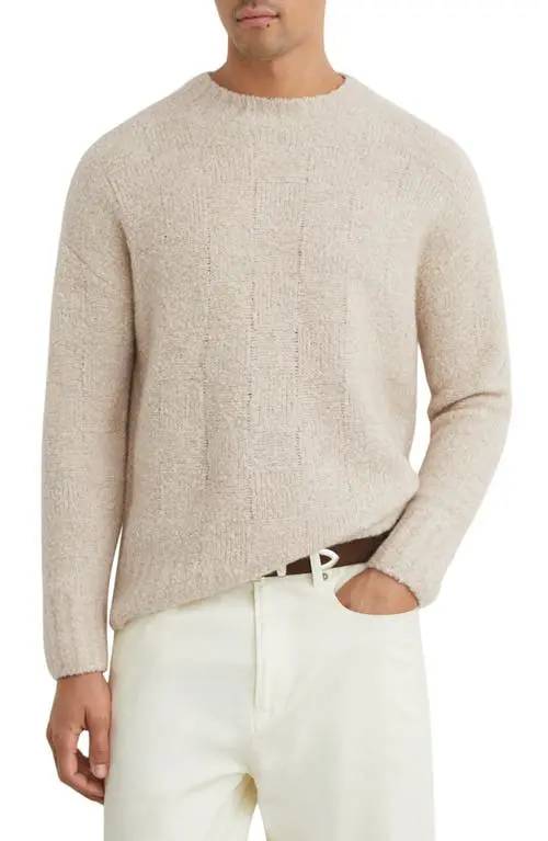 REISS Clarence Boucl Wool & Cashmere Blend Sweater - Ecru