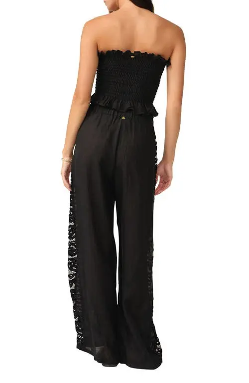 PQ SWIM Jace Lace Side Wide Leg Cover-up Pants