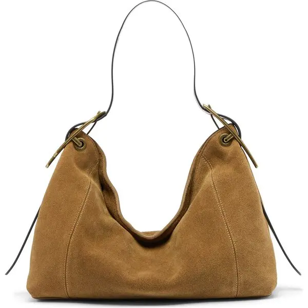 DIESEL® D-line Leather Trimmed Hobo Bag