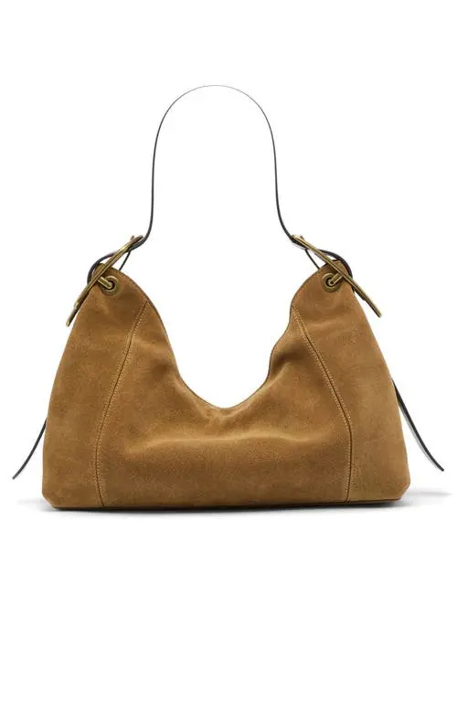 DIESEL® D-line Leather Trimmed Hobo Bag