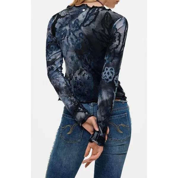 Desigual Burnout Jersey Long Sleeve T-shirt