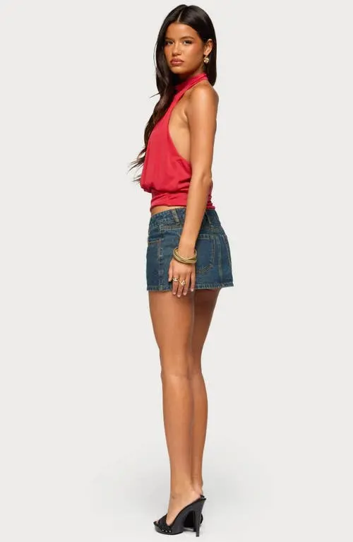 EDIKTED Laeva Backless Halter Top