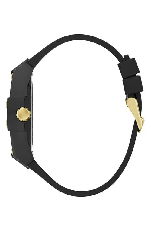 Guess Logo Silicone Strap Watch