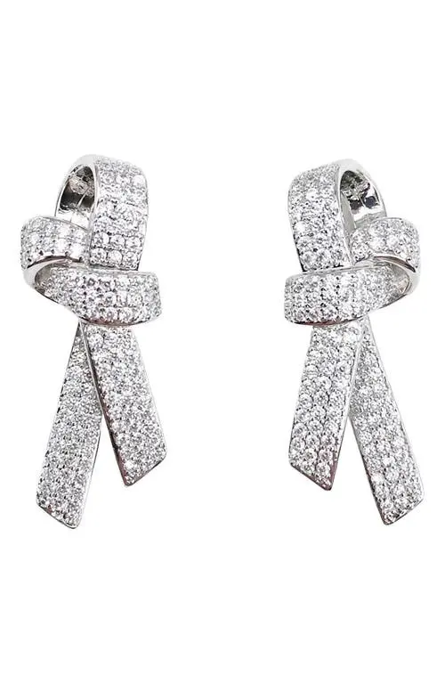 Fallon Pave Knot Stud Earrings