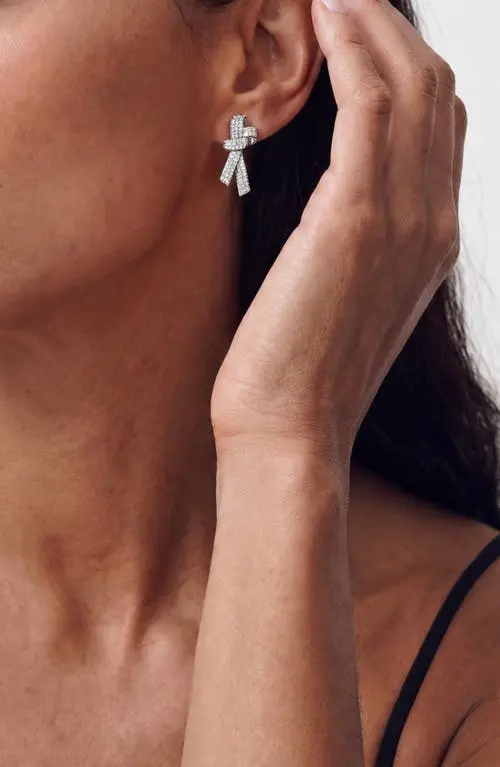 Fallon Pave Knot Stud Earrings