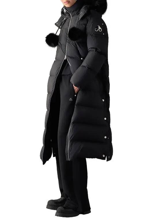 Moose Knuckles Everest Faux Fur Trim 800 Fill Power Down Puffer Coat