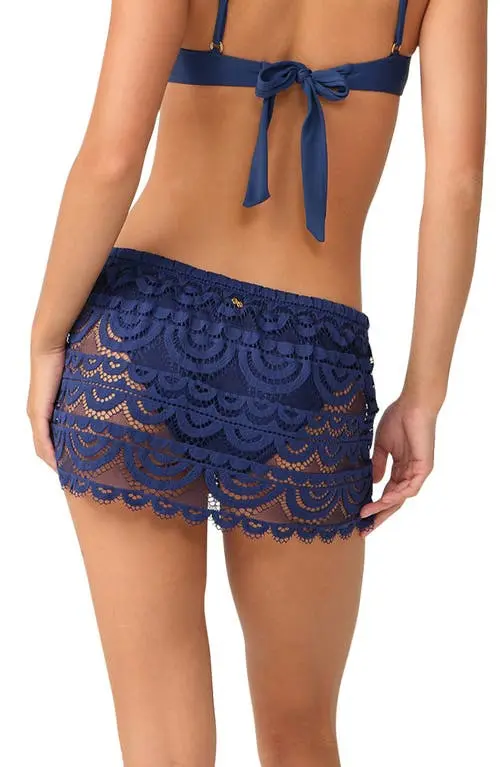 PQ SWIM Maycee Scalloped Lace Cover-up Skirt