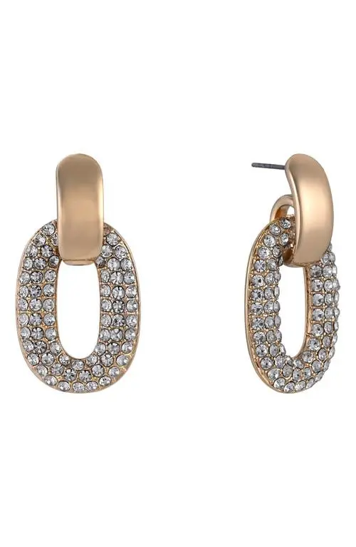 Badgley Mischka Crystal Oval Drop Earrings