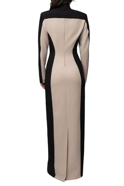 JLUXLABEL Opening Night Contrast Maxi Dress
