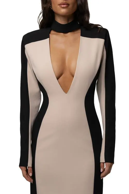 JLUXLABEL Opening Night Contrast Maxi Dress