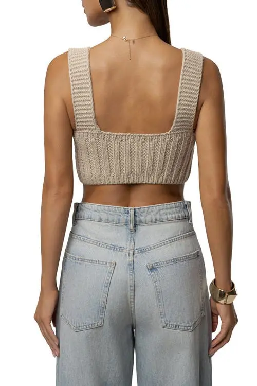 JLUXLABEL Soft Form Knit Bralette - Stone