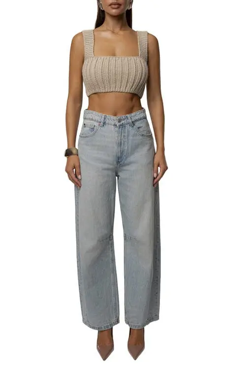 JLUXLABEL Soft Form Knit Bralette - Stone