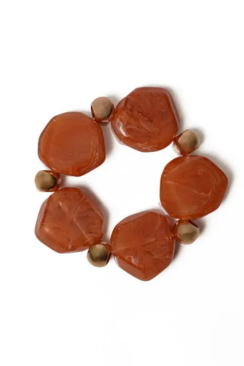 JLUXLABEL Lina Resin Bracelet - Orange