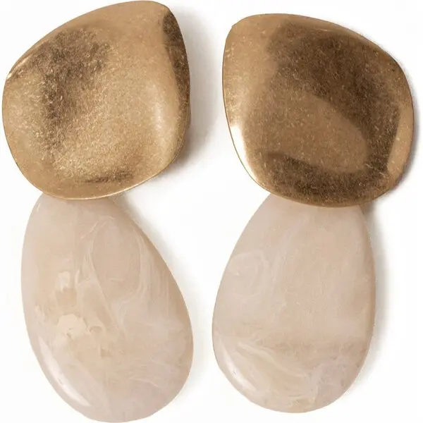 JLUXLABEL Aris Molten Drop Earrings - White