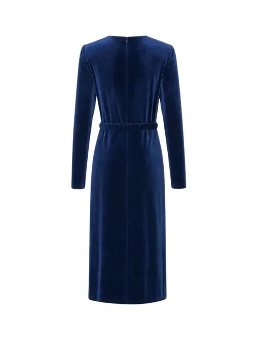 CARTOLINA Ulla Velvet Midi Dress - Navy