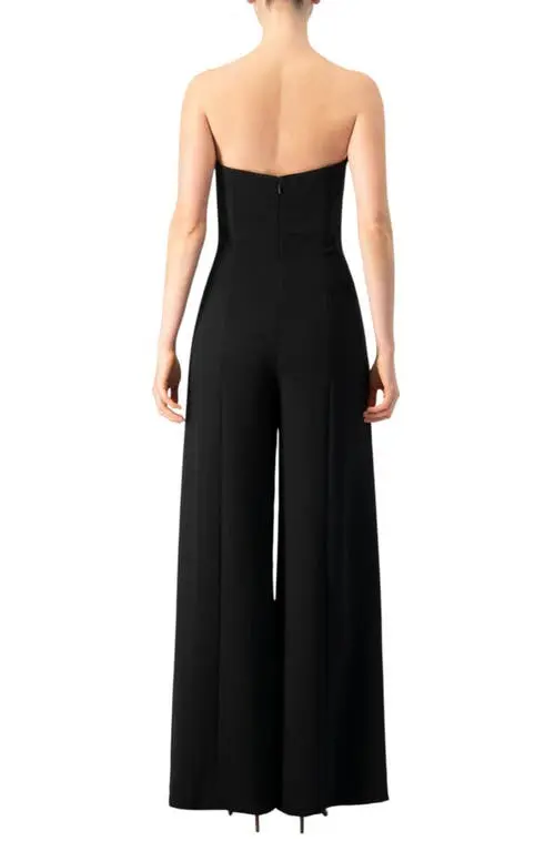 IVONNE Strapless Wide-leg Jumpsuit With Notched Bodice