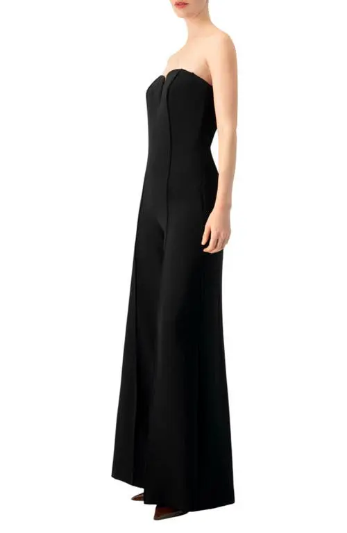 IVONNE Strapless Wide-leg Jumpsuit With Notched Bodice