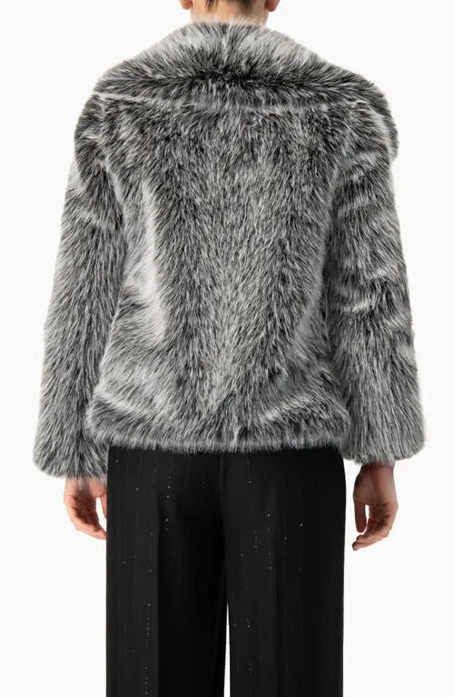 IVONNE Plush Faux Fur Cropped Coat