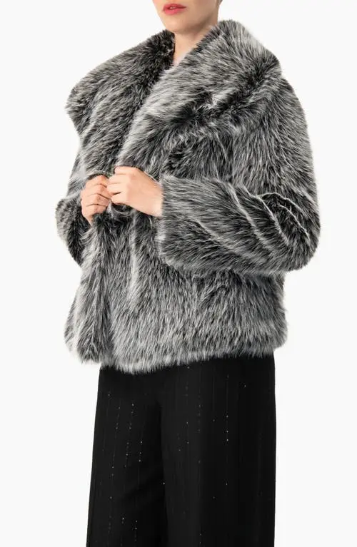 IVONNE Plush Faux Fur Cropped Coat