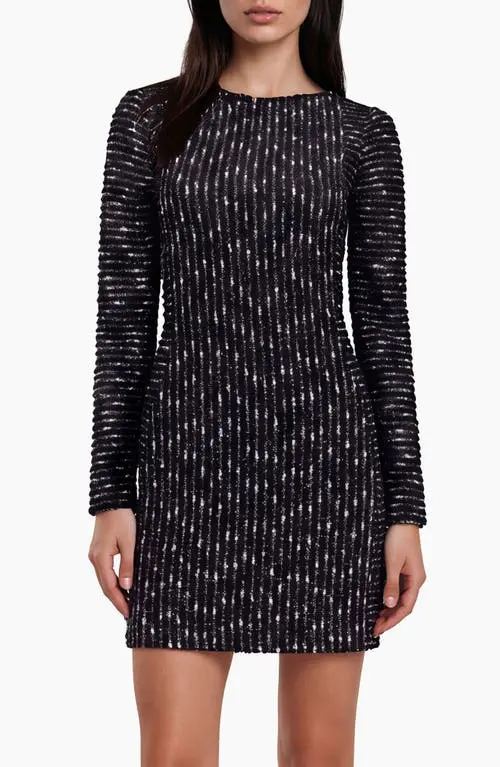 IVONNE Boat Neck Sparkle Knit Bodycon Dress
