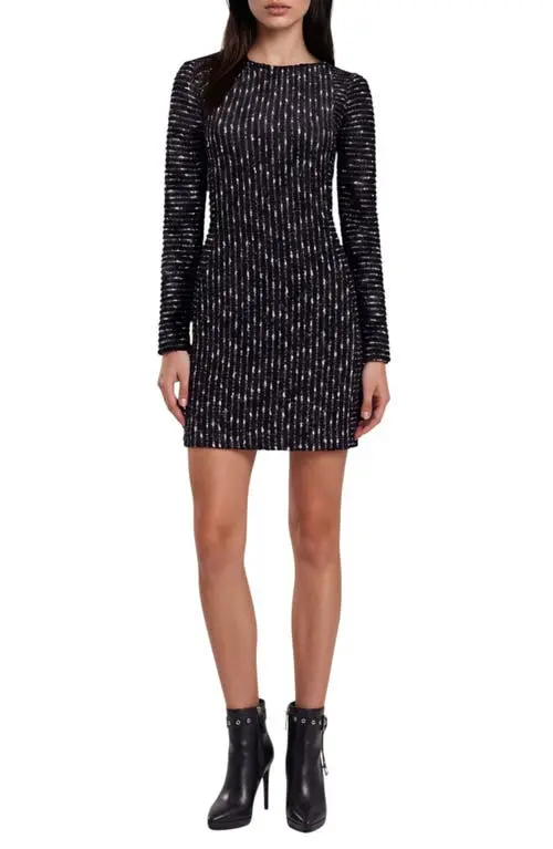 IVONNE Boat Neck Sparkle Knit Bodycon Dress