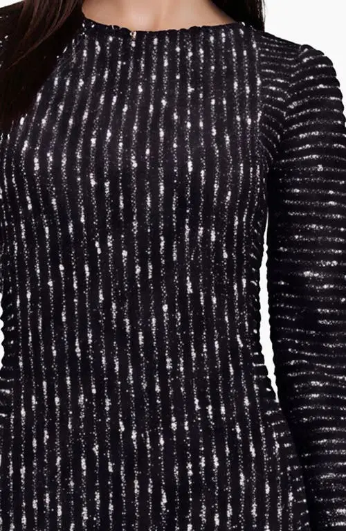 IVONNE Boat Neck Sparkle Knit Bodycon Dress