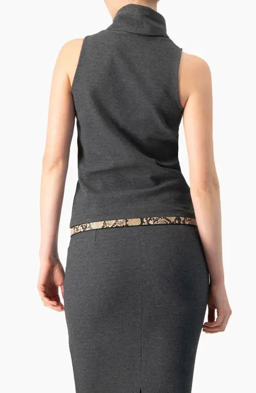 IVONNE Sleeveless Turtleneck Knit Top