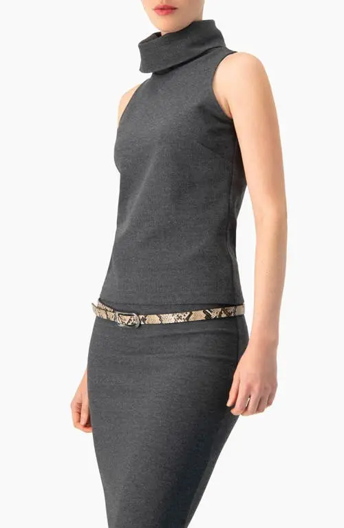 IVONNE Sleeveless Turtleneck Knit Top