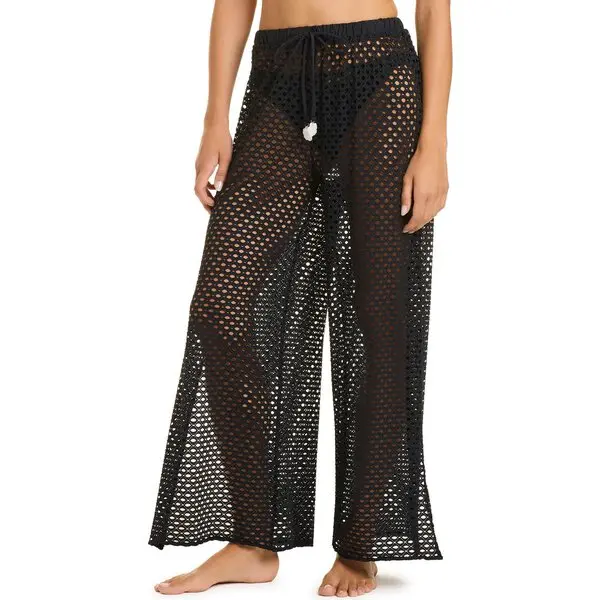 BLEU BY ROD BEATTIE Side Slit Cover-up Pants - Black