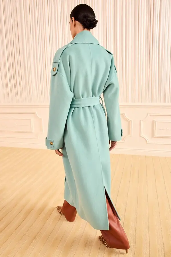 Ulla Johnson Solane Belted Trench Coat - Juniper