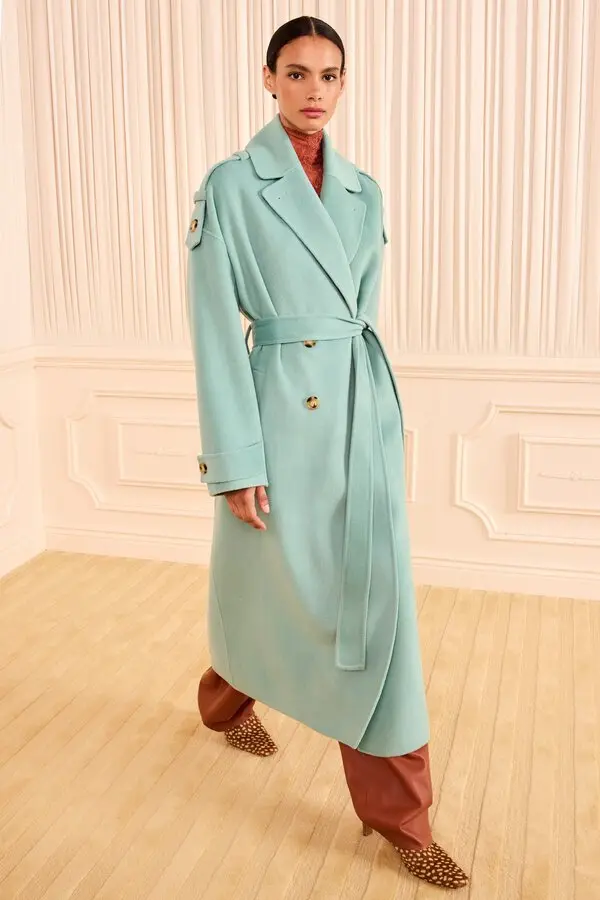Ulla Johnson Solane Belted Trench Coat - Juniper