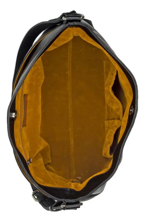 PATRICIA NASH Liora Slouchy Leather Hobo - Black