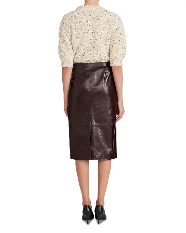 FRAME The Confetti Crewneck Puff Sleeve Sweater