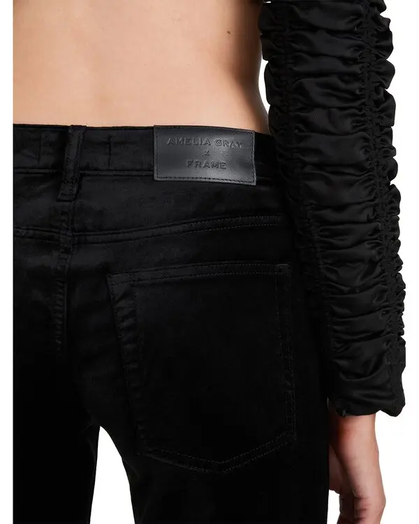 FRAME The Velvet Gray Mid Rise Wide Leg Jeans