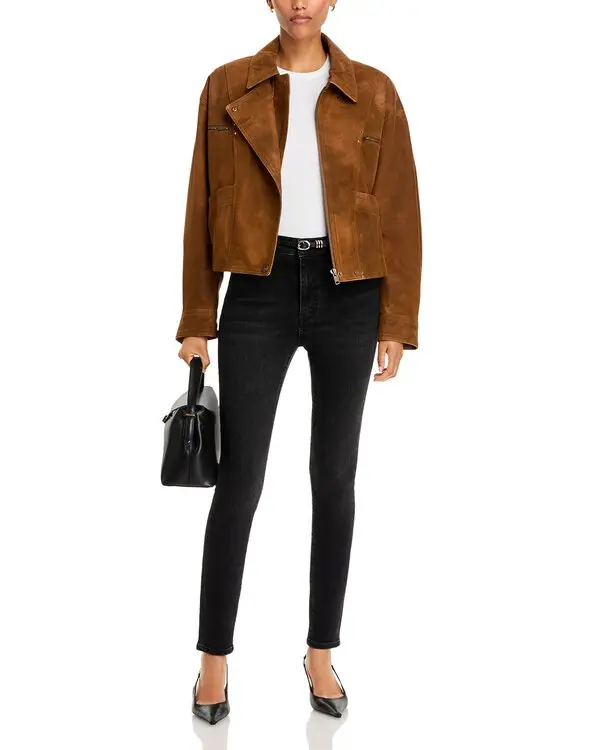 FRAME Le High Midi Rise Skinny Jeans