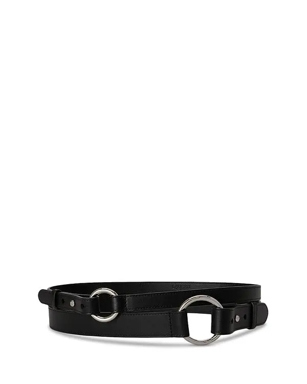 Ralph Lauren Leather O-ring Stacked Wide Belt