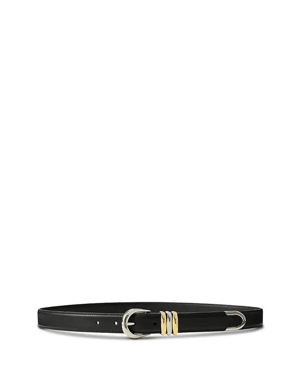 Ralph Lauren Metal Keeper Skinny Leather Belt