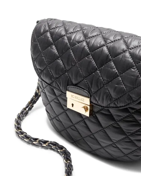 Mz Wallace Crosby Lock Quilted Saddle Bag