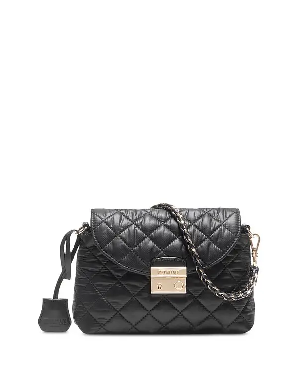 Mz Wallace Mini Crosby Lock Quilted Shoulder Bag - Black
