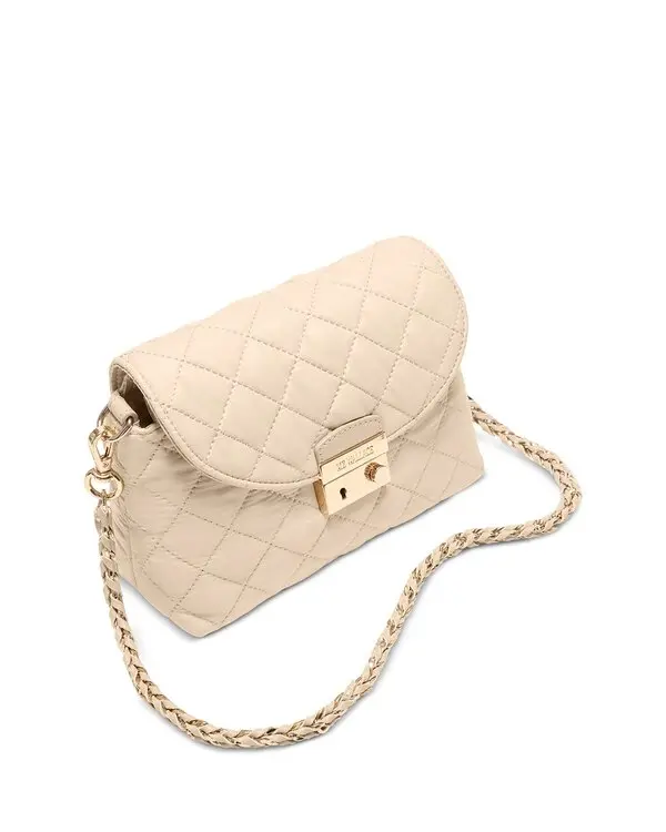 Mz Wallace Mini Crosby Lock Quilted Shoulder Bag - Sand