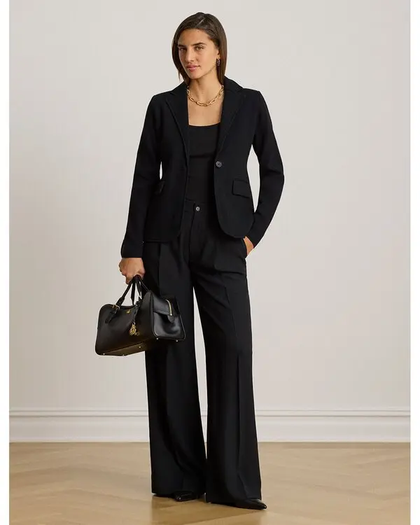 Ralph Lauren Cotton Blend Sweater Blazer - Black