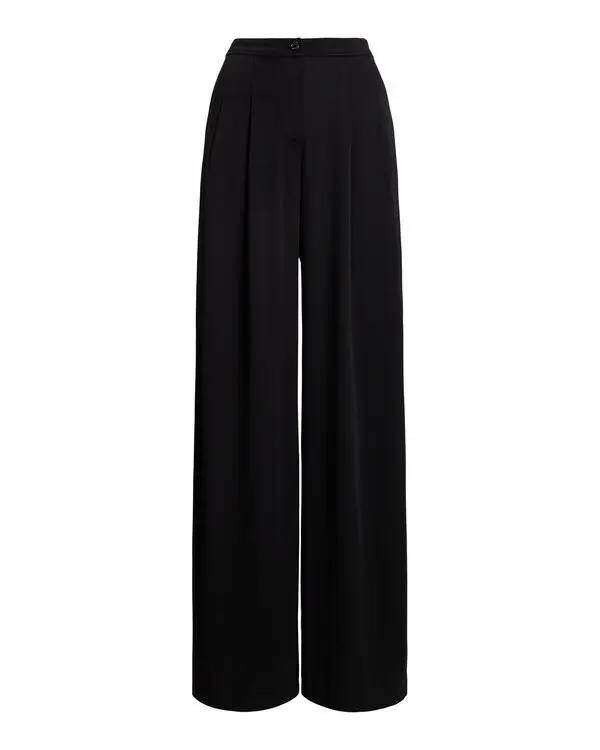 Ralph Lauren Pleated Stretch Jersey Wide-leg Pant